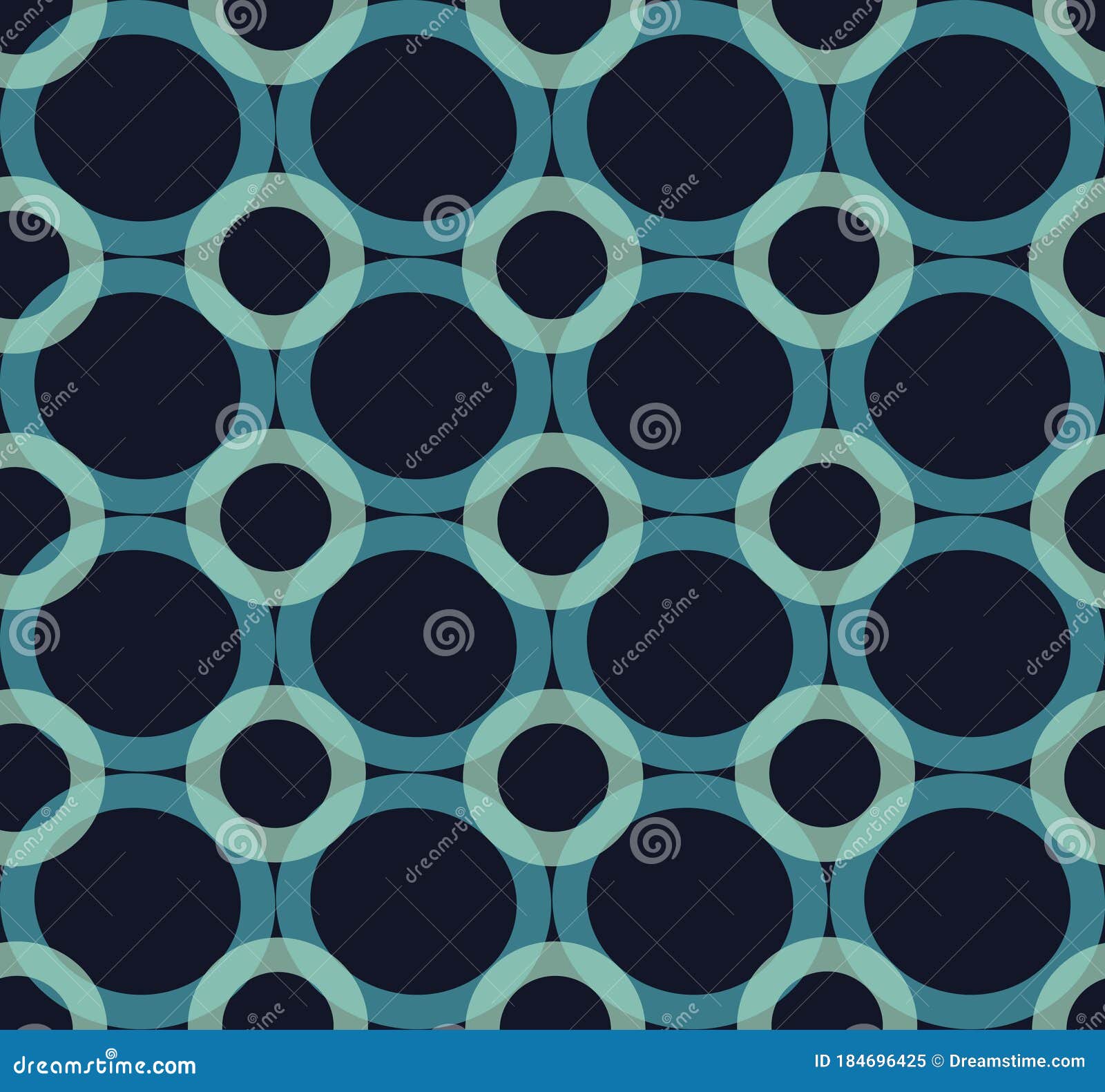 Geometric Seamless Repeating Pattern of Rings Stock Illustration ...