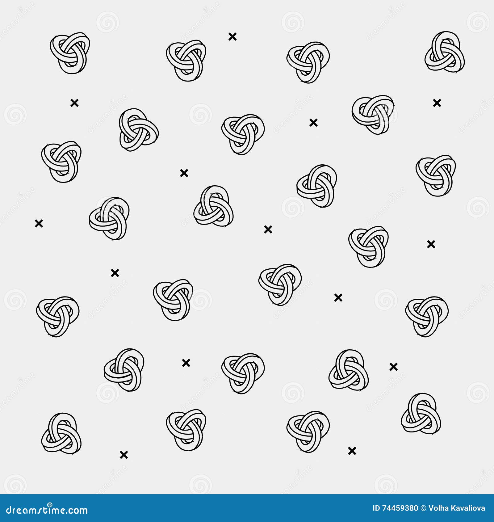 Geometric Seamless Simple Monochrome Minimalistic Pattern of Impossible ...