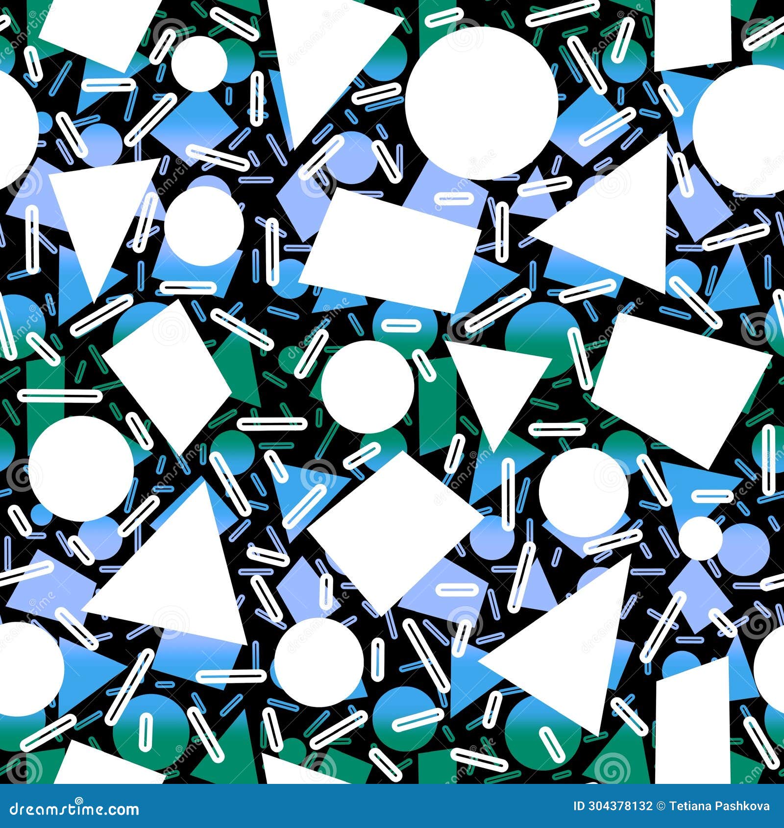 Abstract Geometric Seamless Square and Triangle and Circle Pattern for ...