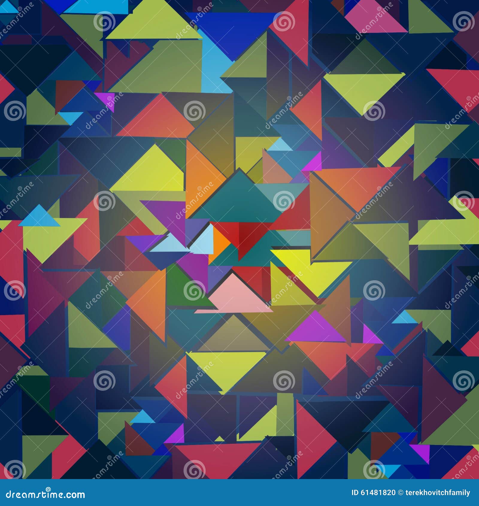 Geometric Seamless Triangular Texture Stock Illustration - Illustration ...