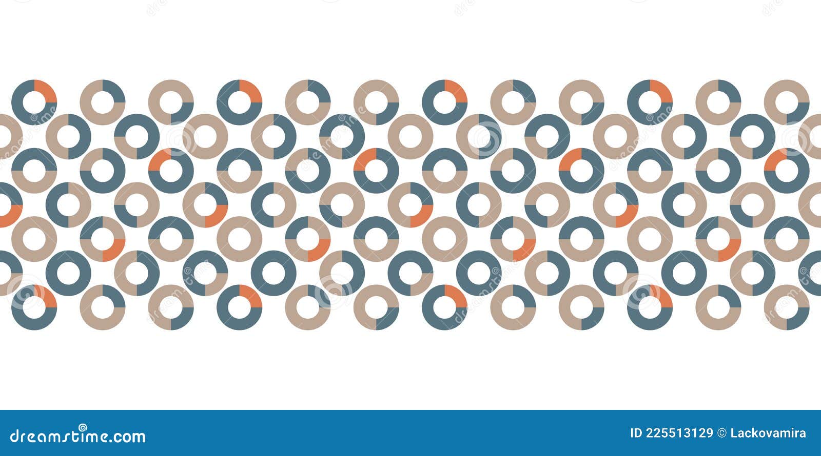 Geometric Seamless Vector Pattern Border with Colourful Wheel Shapes ...