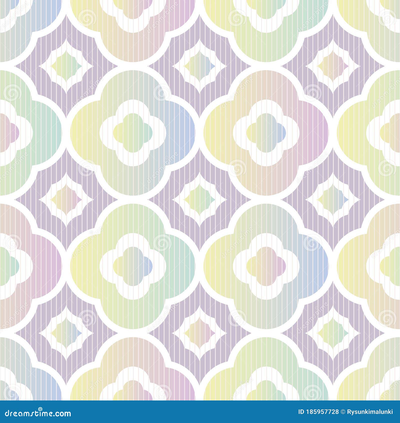 Geometric Seamless Vector Pattern in Pastel Ombre Stock Vector ...