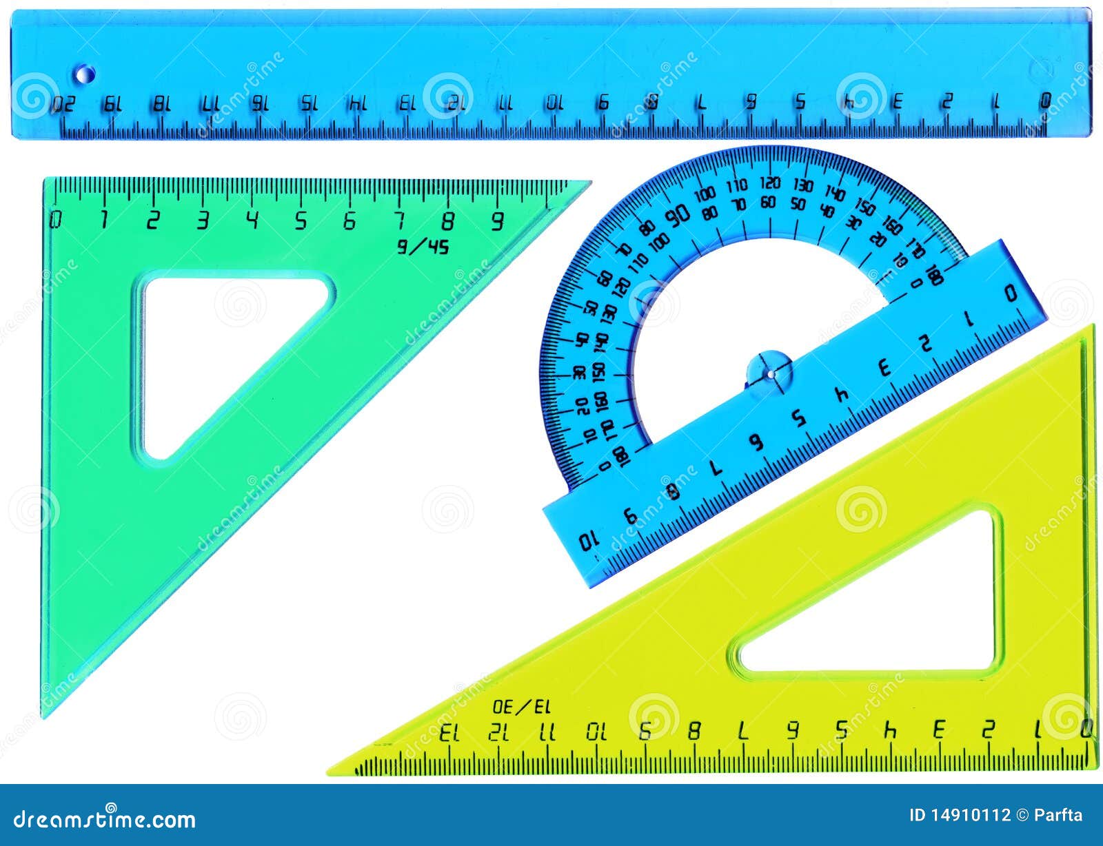Geometric set stock photo. Image of inch, education, plastic - 14910112