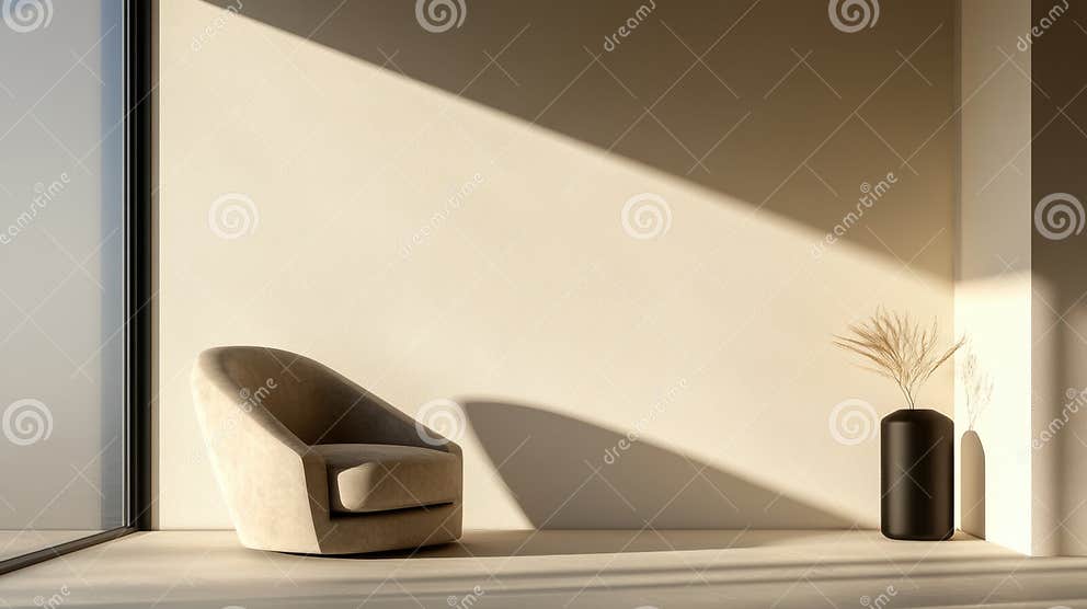 Geometric Shadow Design, a Minimal Beige Space Transforms into a Canvas ...