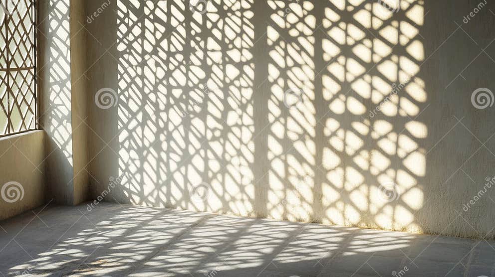 Geometric Shadow Patterns Cast on a Wall by a Window Stock Illustration ...
