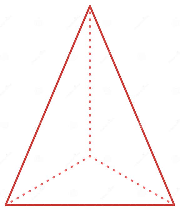 Geometric Figure of a Pyramid, Triangle in the Form of a Rhombus Stock ...
