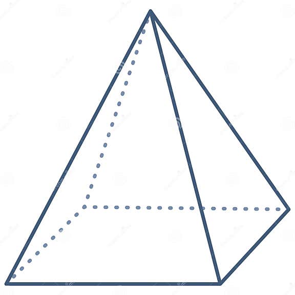 Geometric Figure of a Pyramid, Triangle in the Form of a Rhombus Stock ...