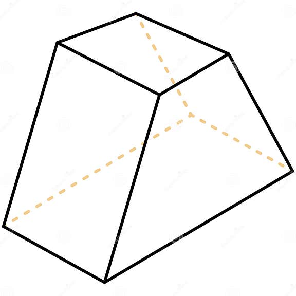 Geometric Figure of a Pyramid, Triangle in the Form of a Rhombus Stock ...