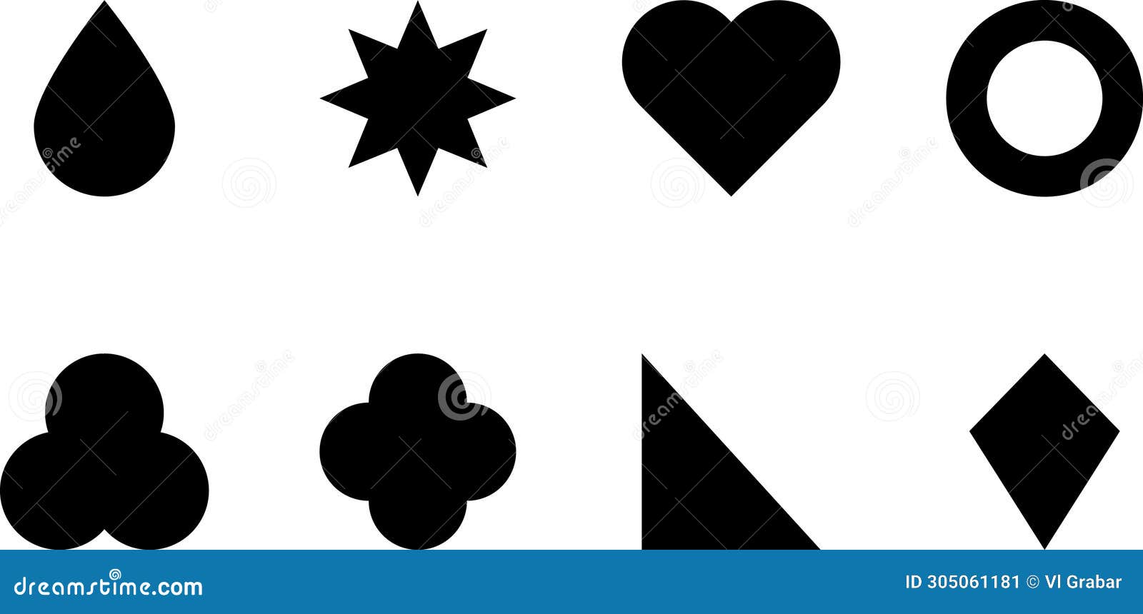 Geometric Shape. Basic Geometric Shapes Such As Arrow, Triangle, Square ...