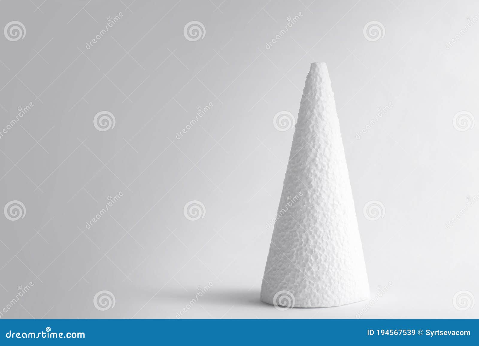 Geometric Shape of a Cone on a White Gray Background. Light Shadow ...