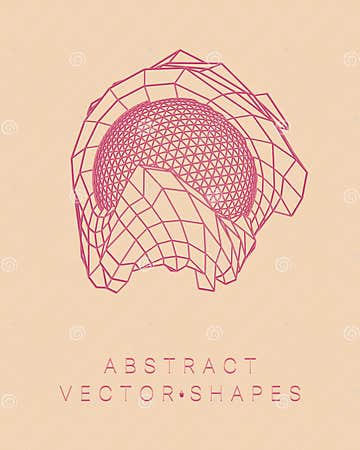 Geometric Shape for Design. 3d Technology Style Stock Image - Image of ...