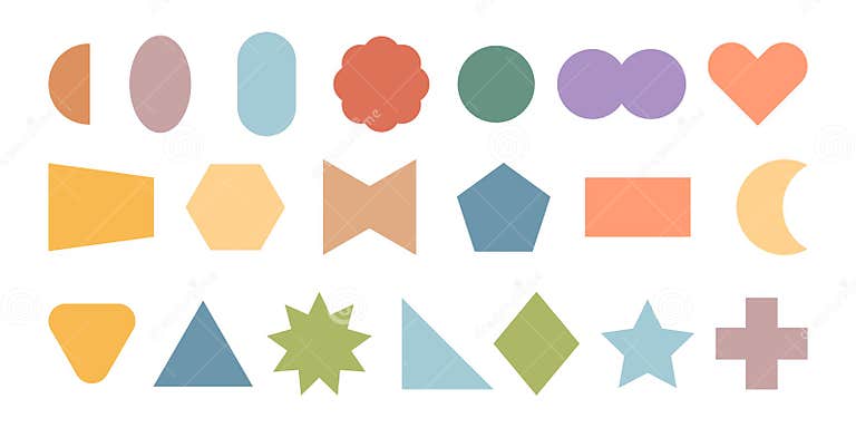 Geometric Shape Design Element Collection Stock Vector - Illustration ...