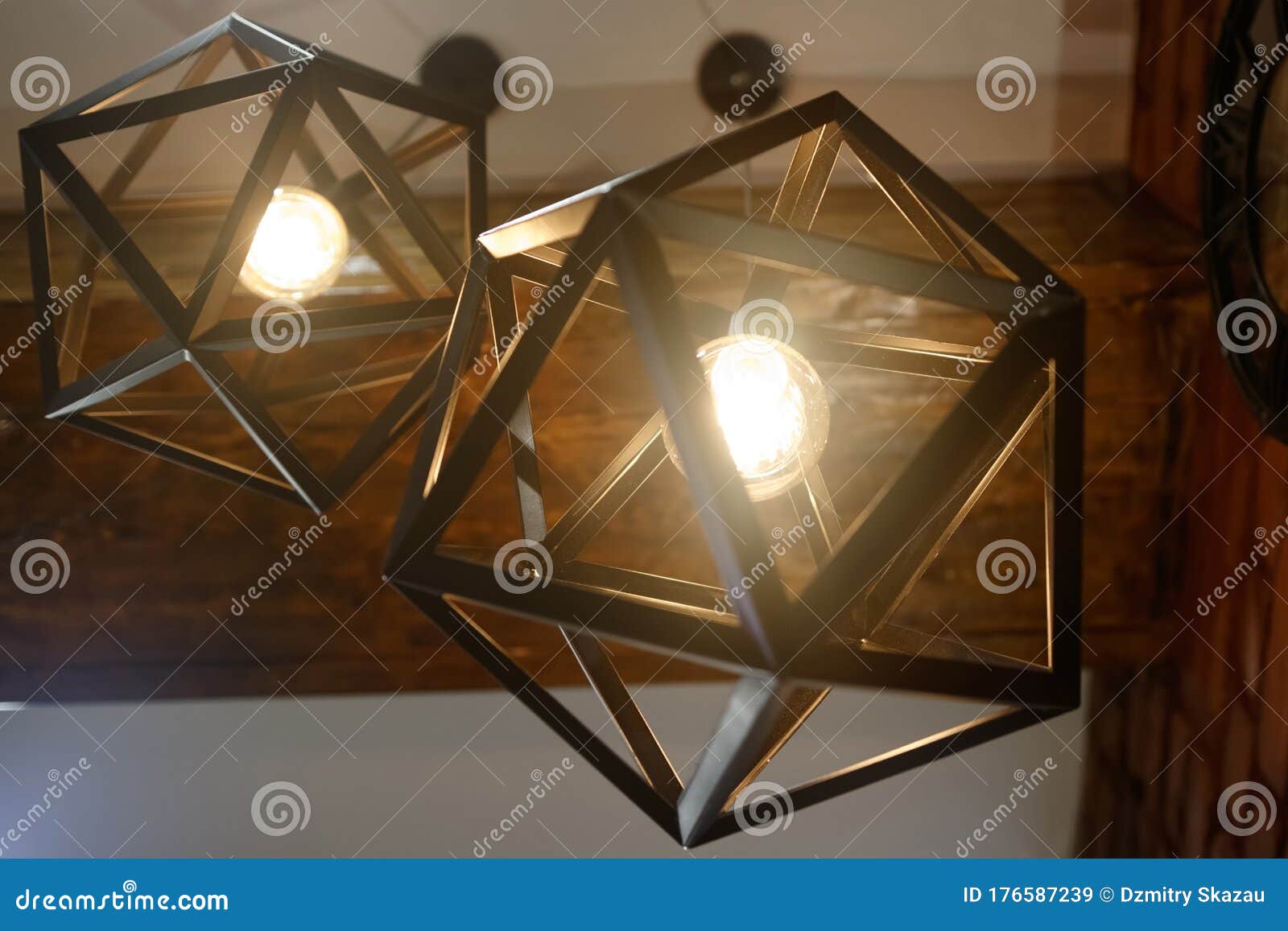 Geometric Shape Electric Lamp Stock Image - Image of lantern, modern ...