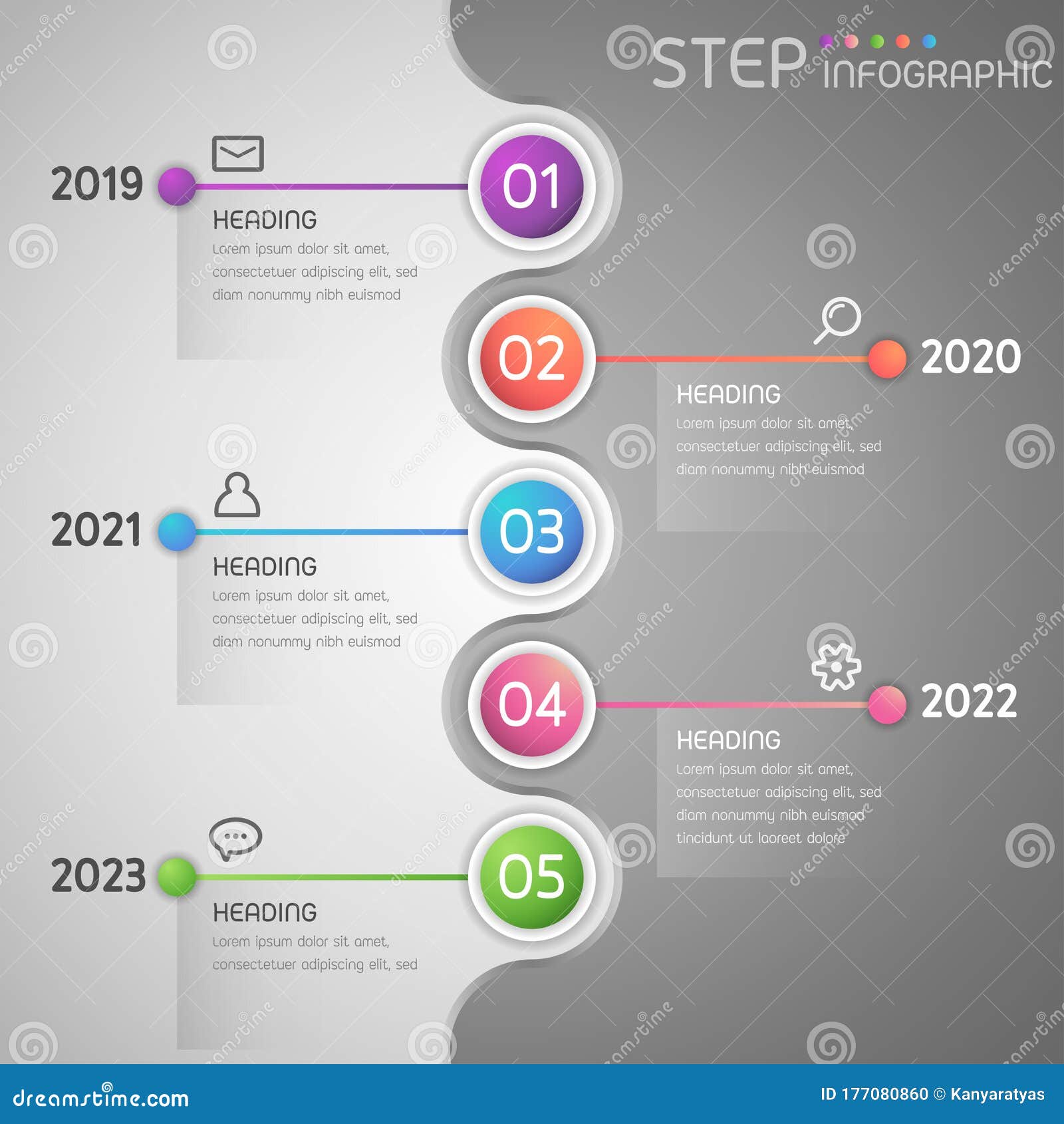 Geometric Shape Elements with Steps,options,processes or Workflow ...