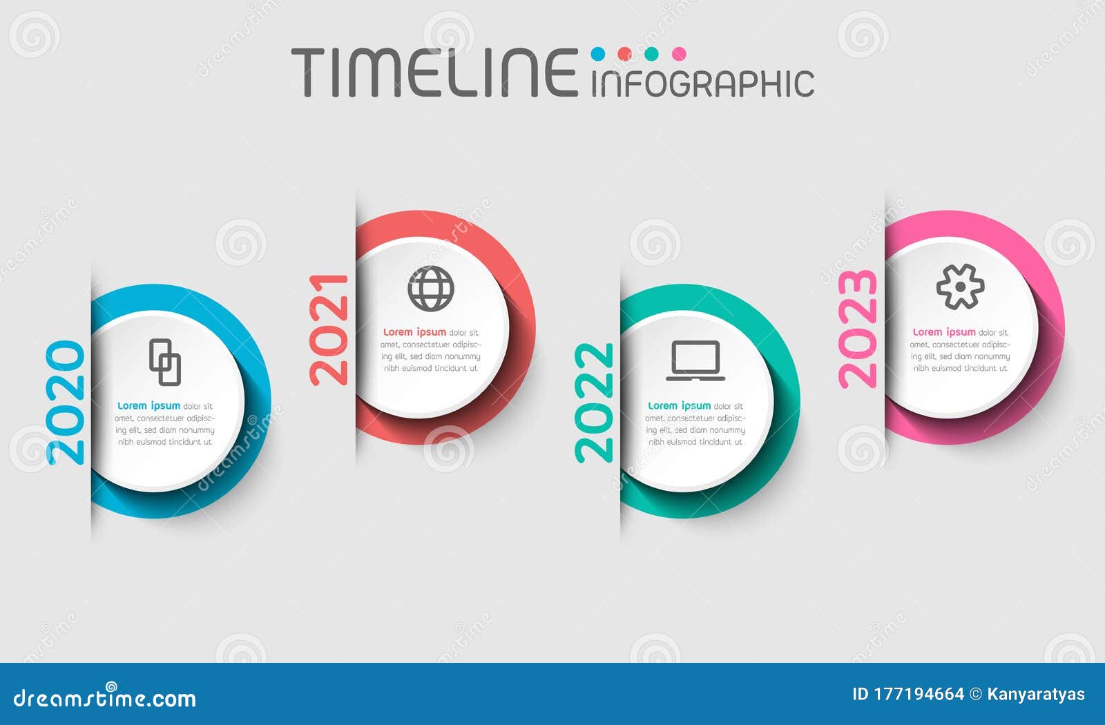 Geometric Shape Elements with Steps,road Map,options,milestone ...