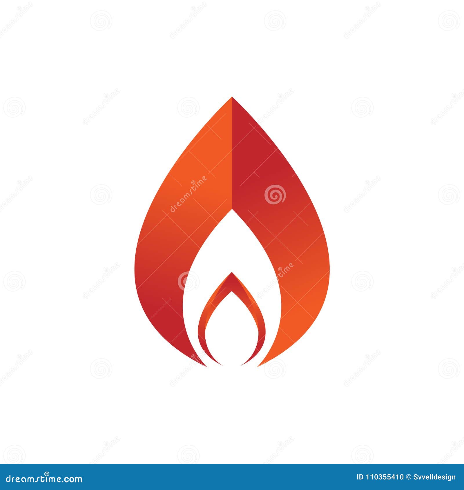 Geometric Shape Fire Flames Element Emblem Symbol Stock Vector ...