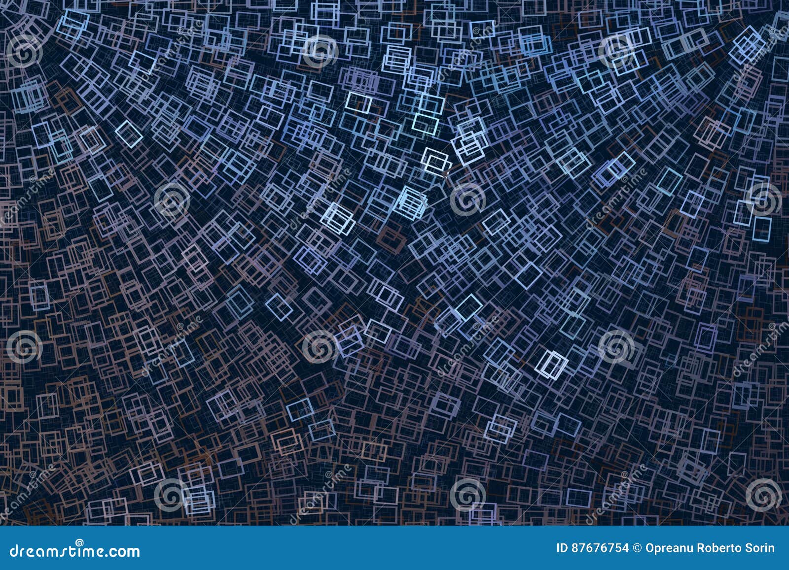 Geometric Shape Flowing, Abstract Background, Digital Art Work. Stock ...