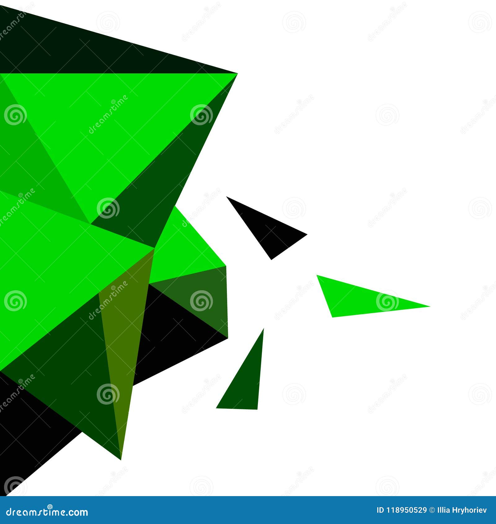 Geometric Shape, Green Design 3d Vector Illustration Eps10 Stock ...