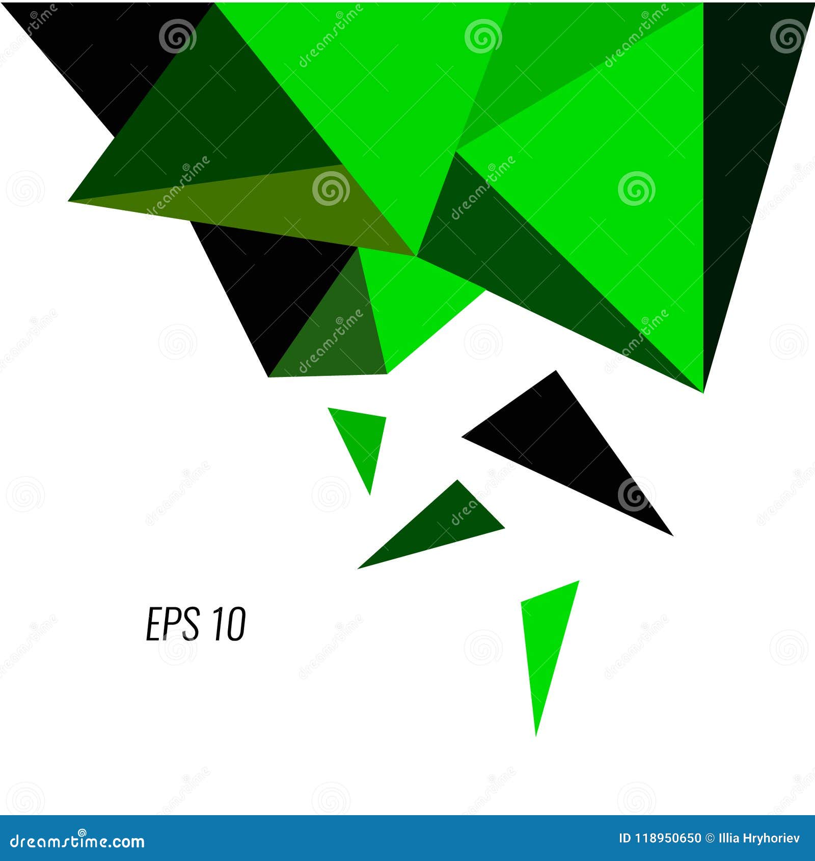 Geometric Shape, Green Design 3d Vector Illustration Stock Illustration ...