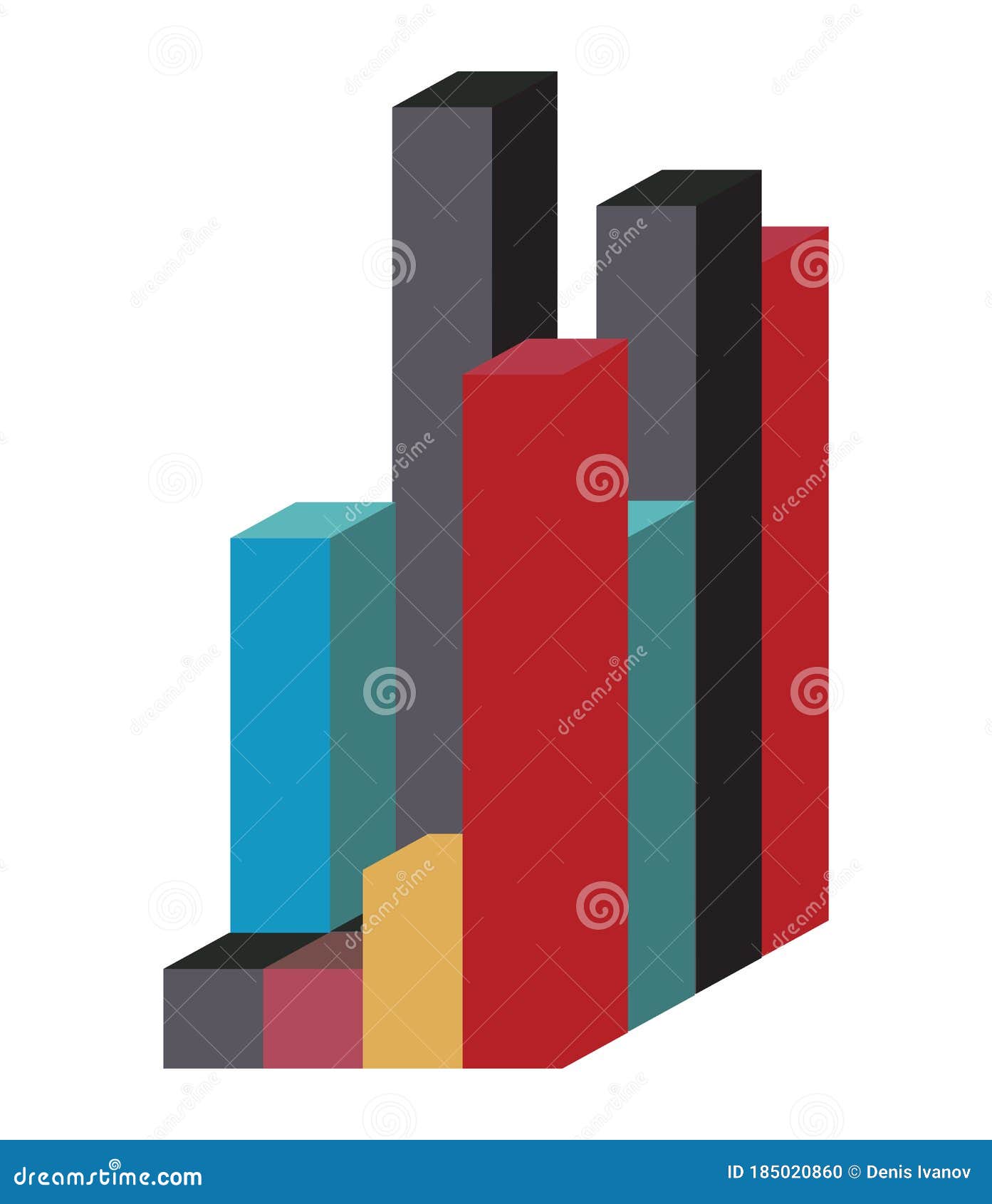 Geometric Shape - Icon of Column Bar Stock Vector - Illustration of ...