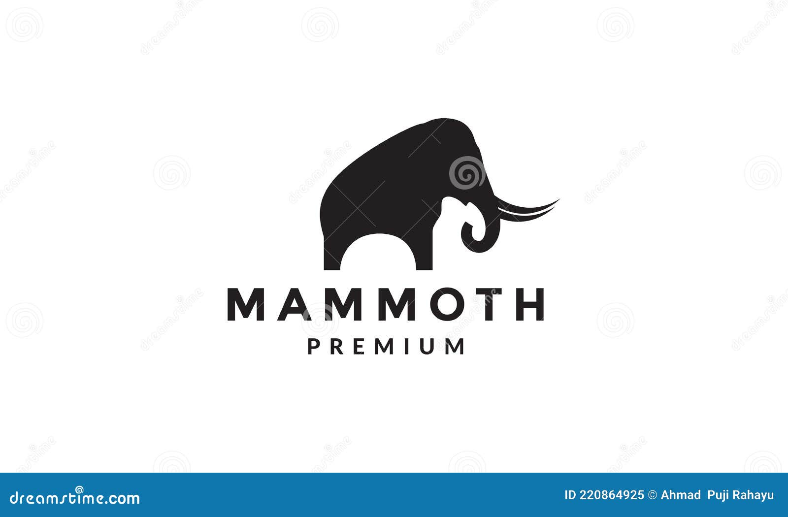 Geometric Shape Mammoth Elephant Logo Vector Icon Illustration Design ...