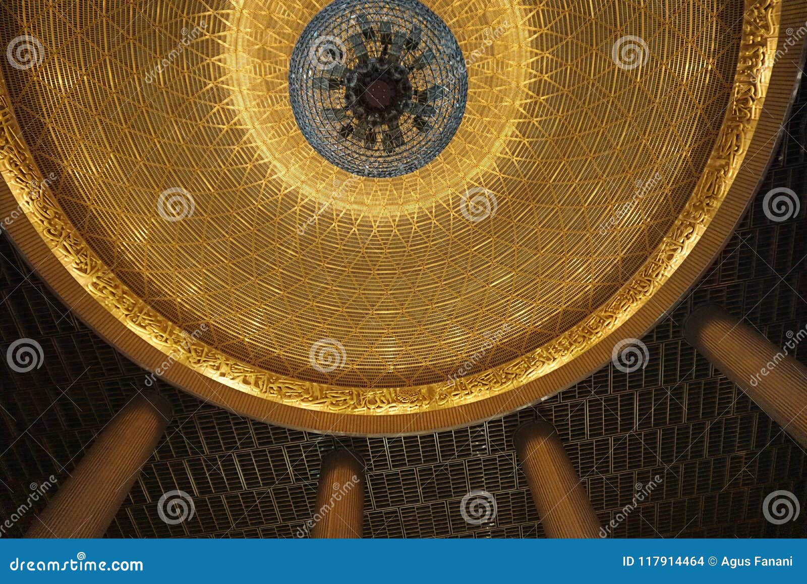 Geometric Shape of a Mosque Dome Stock Photo - Image of decorated ...