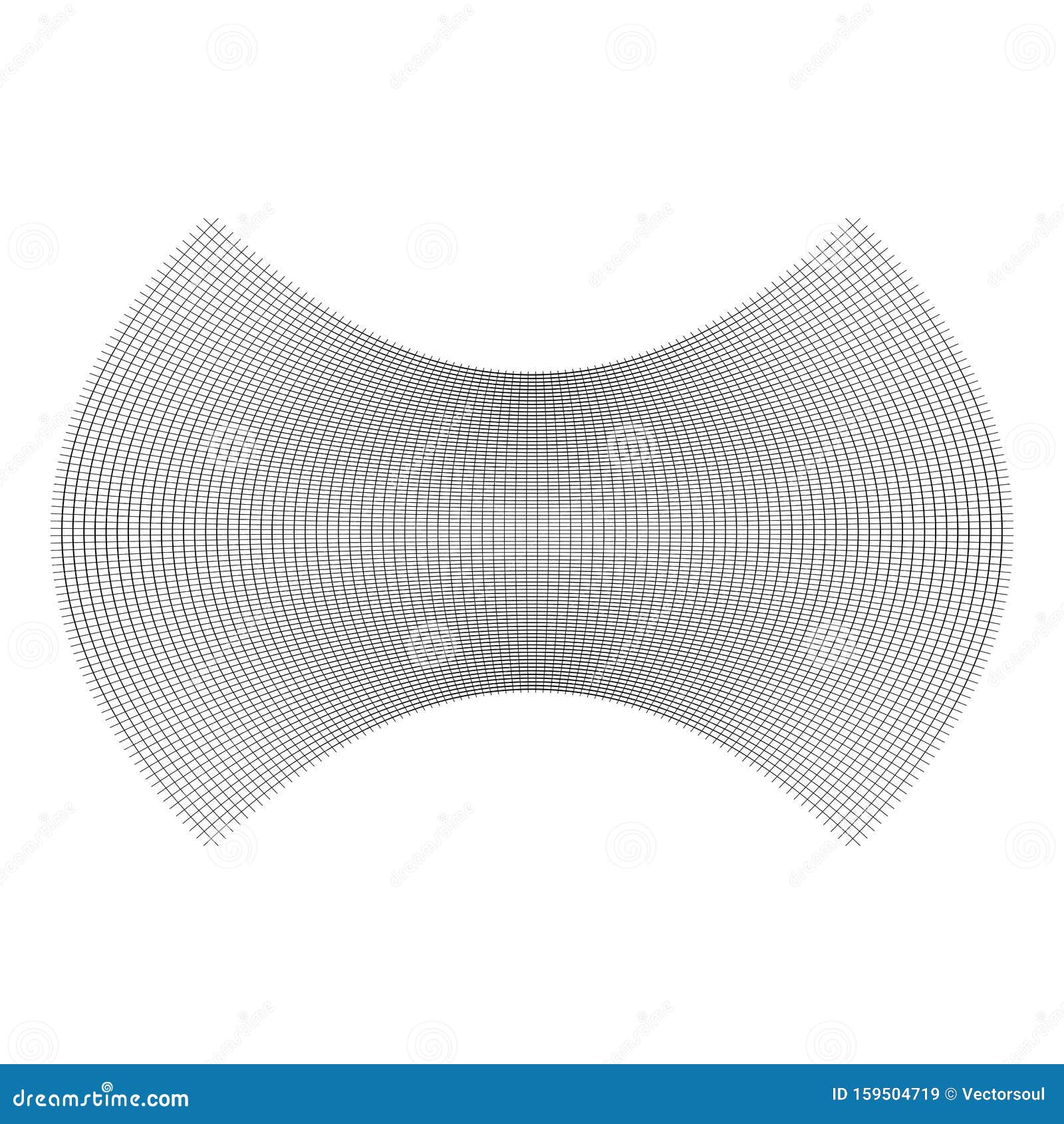 Geometric Shape With Oblate, Squeeze, Flattened Effect. Distorted ...