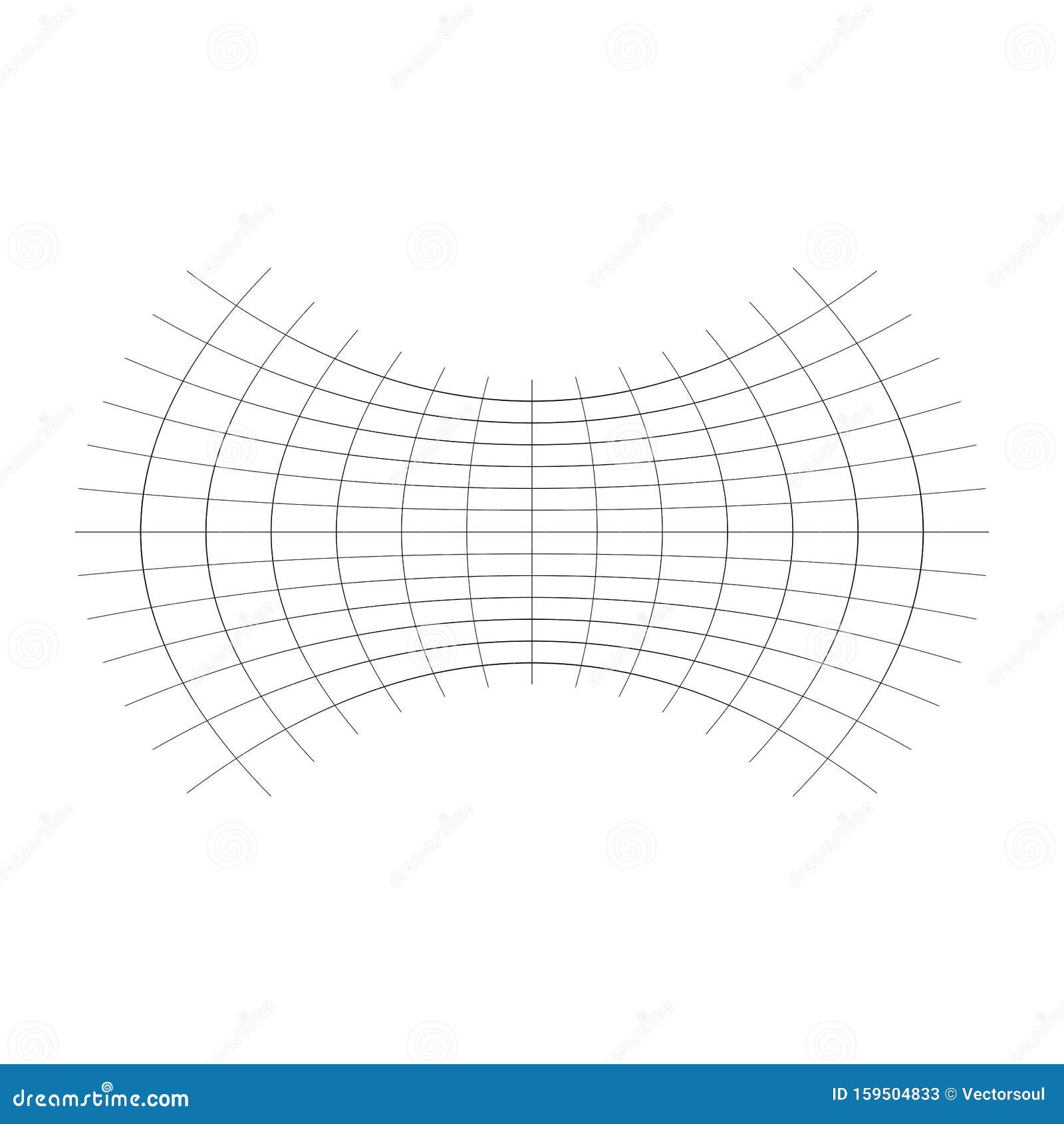 Geometric Shape with Oblate, Squeeze, Flattened Effect. Distorted ...