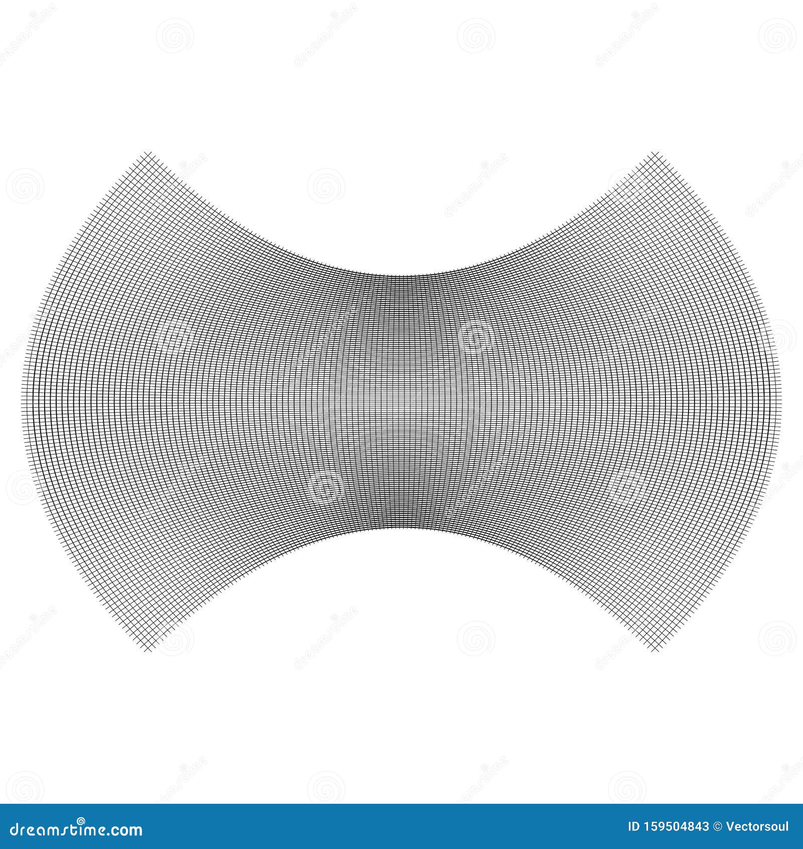 Geometric Shape with Oblate, Squeeze, Flattened Effect. Distorted ...