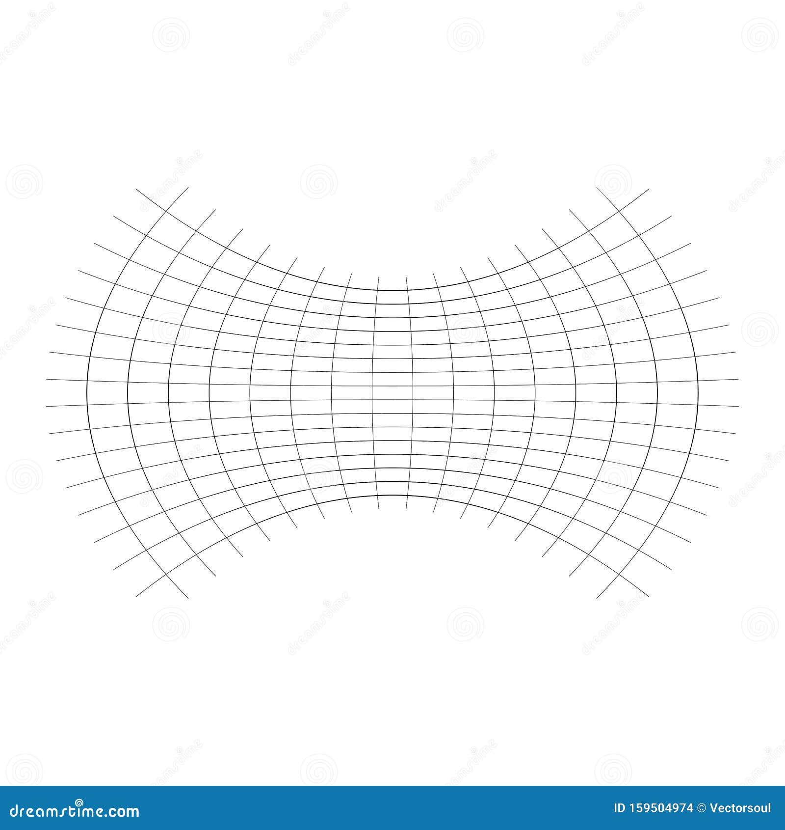 Geometric Shape with Oblate, Squeeze, Flattened Effect. Distorted ...