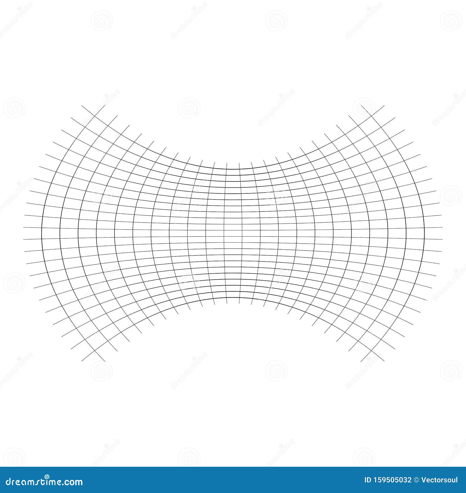 Geometric Shape with Oblate, Squeeze, Flattened Effect. Distorted ...