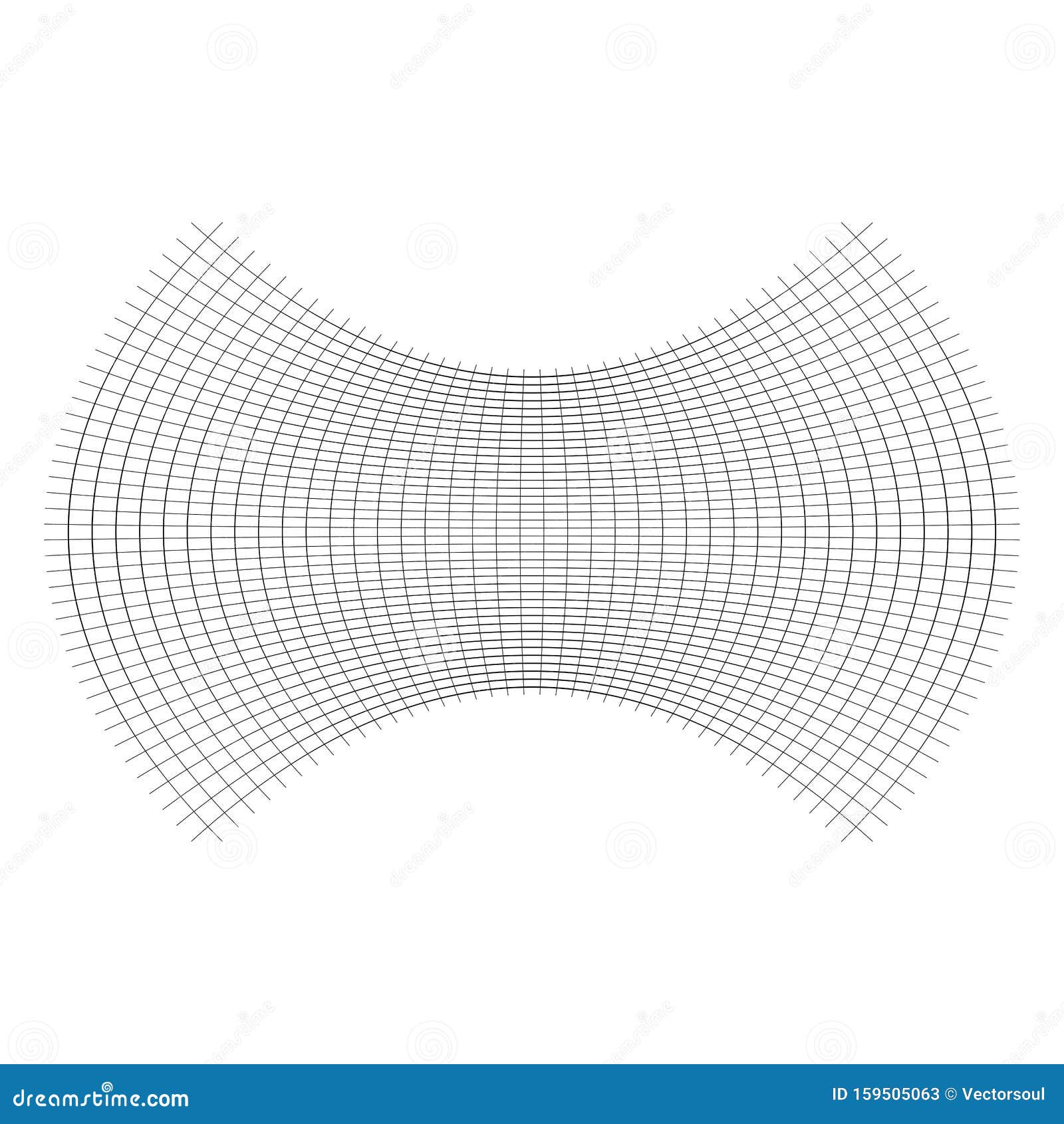 Geometric Shape with Oblate, Squeeze, Flattened Effect. Distorted ...