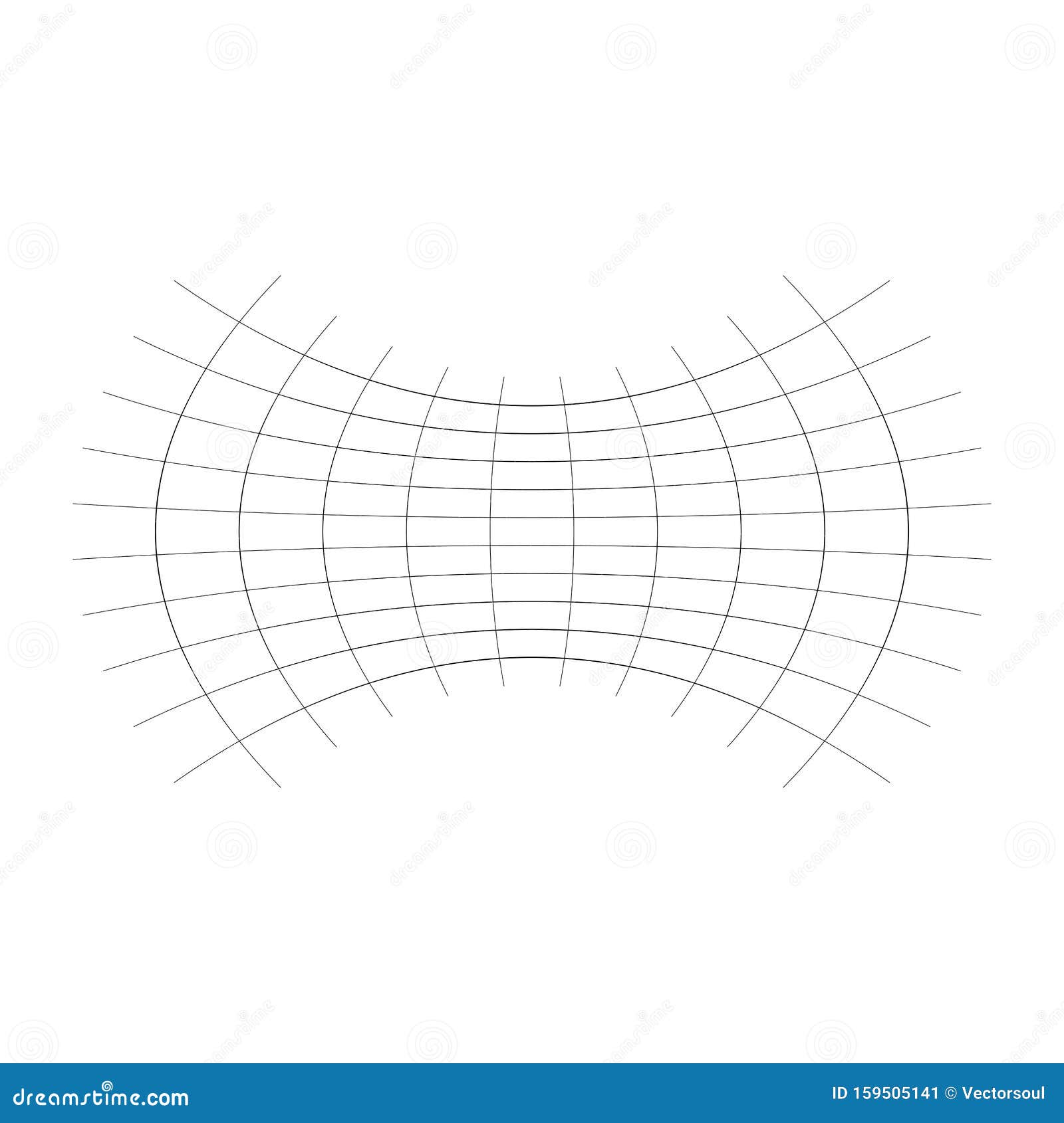 Geometric Shape with Oblate, Squeeze, Flattened Effect. Distorted ...