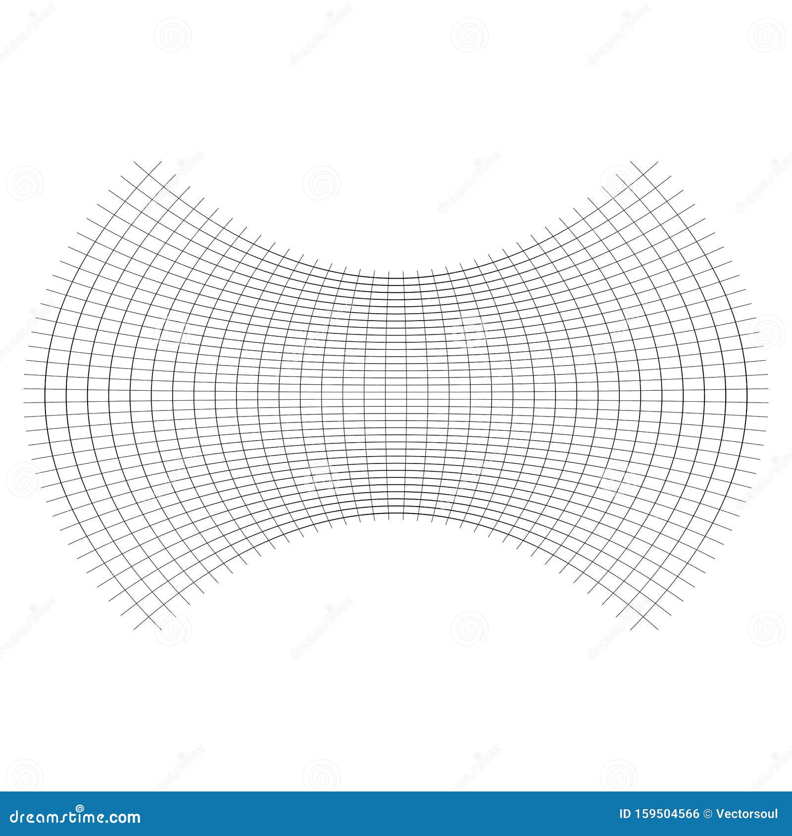 Geometric Shape with Oblate, Squeeze, Flattened Effect. Distorted ...