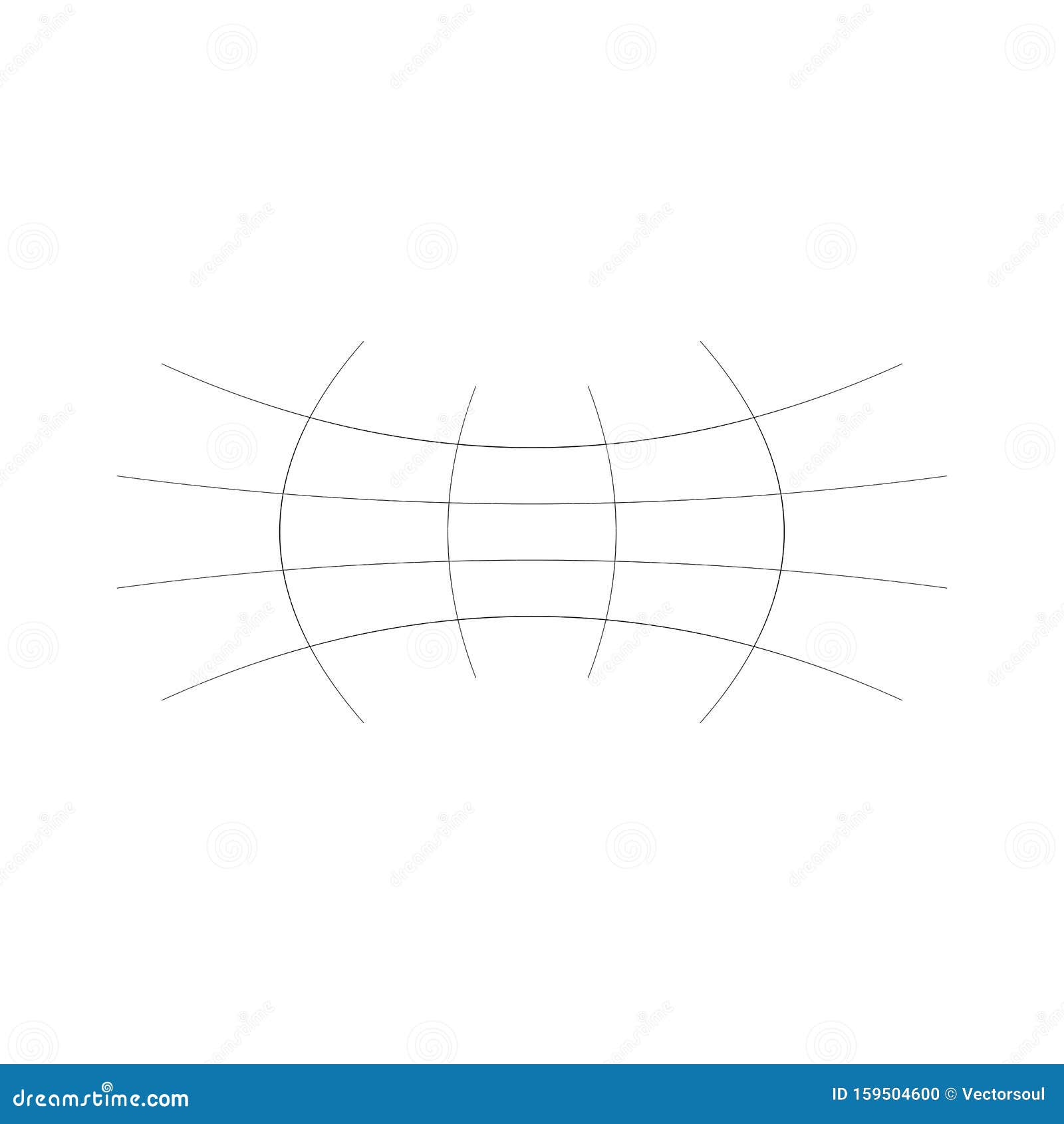 Geometric Shape with Oblate, Squeeze, Flattened Effect. Distorted ...