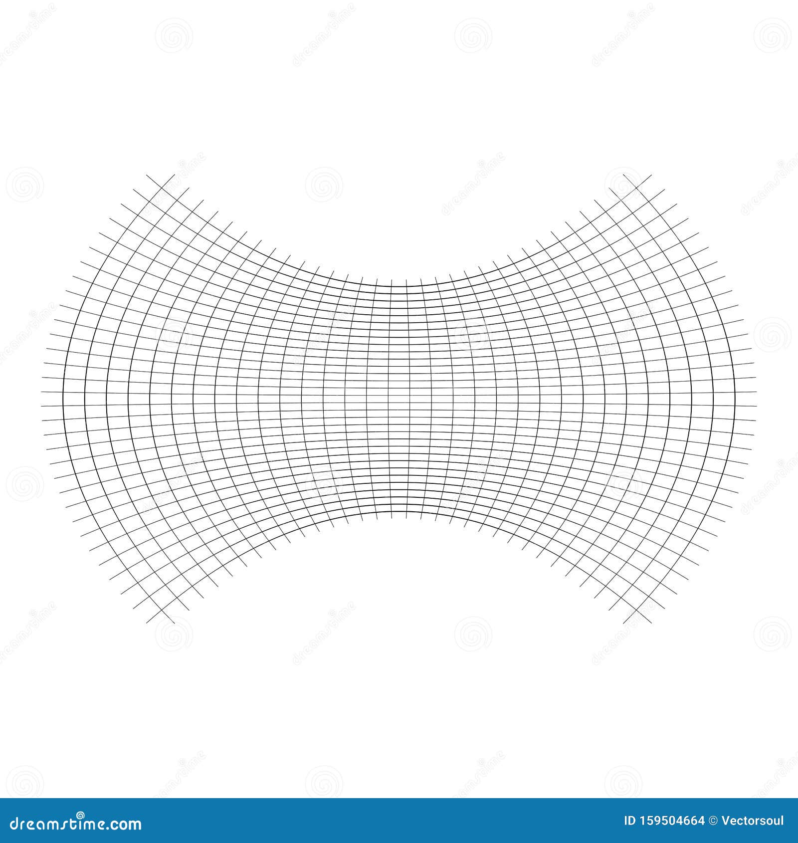 Geometric Shape with Oblate, Squeeze, Flattened Effect. Distorted ...