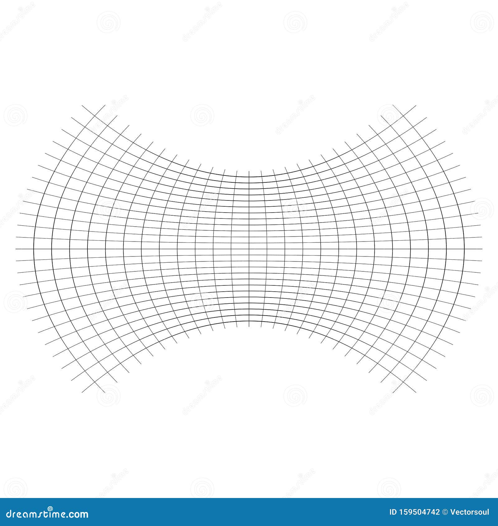 Geometric Shape with Oblate, Squeeze, Flattened Effect. Distorted ...