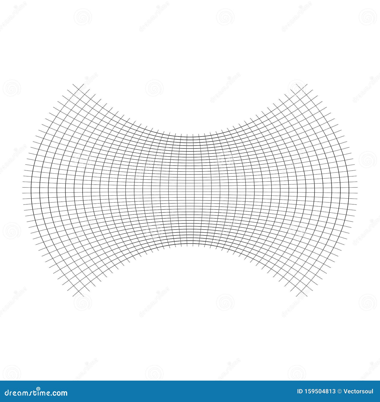 Geometric Shape with Oblate, Squeeze, Flattened Effect. Distorted ...