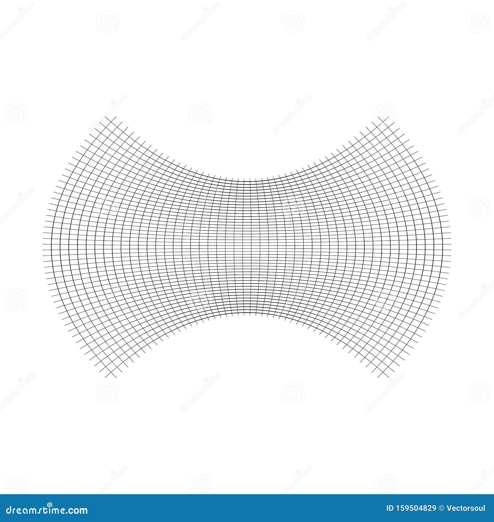 Geometric Shape With Oblate, Squeeze, Flattened Effect. Distorted ...