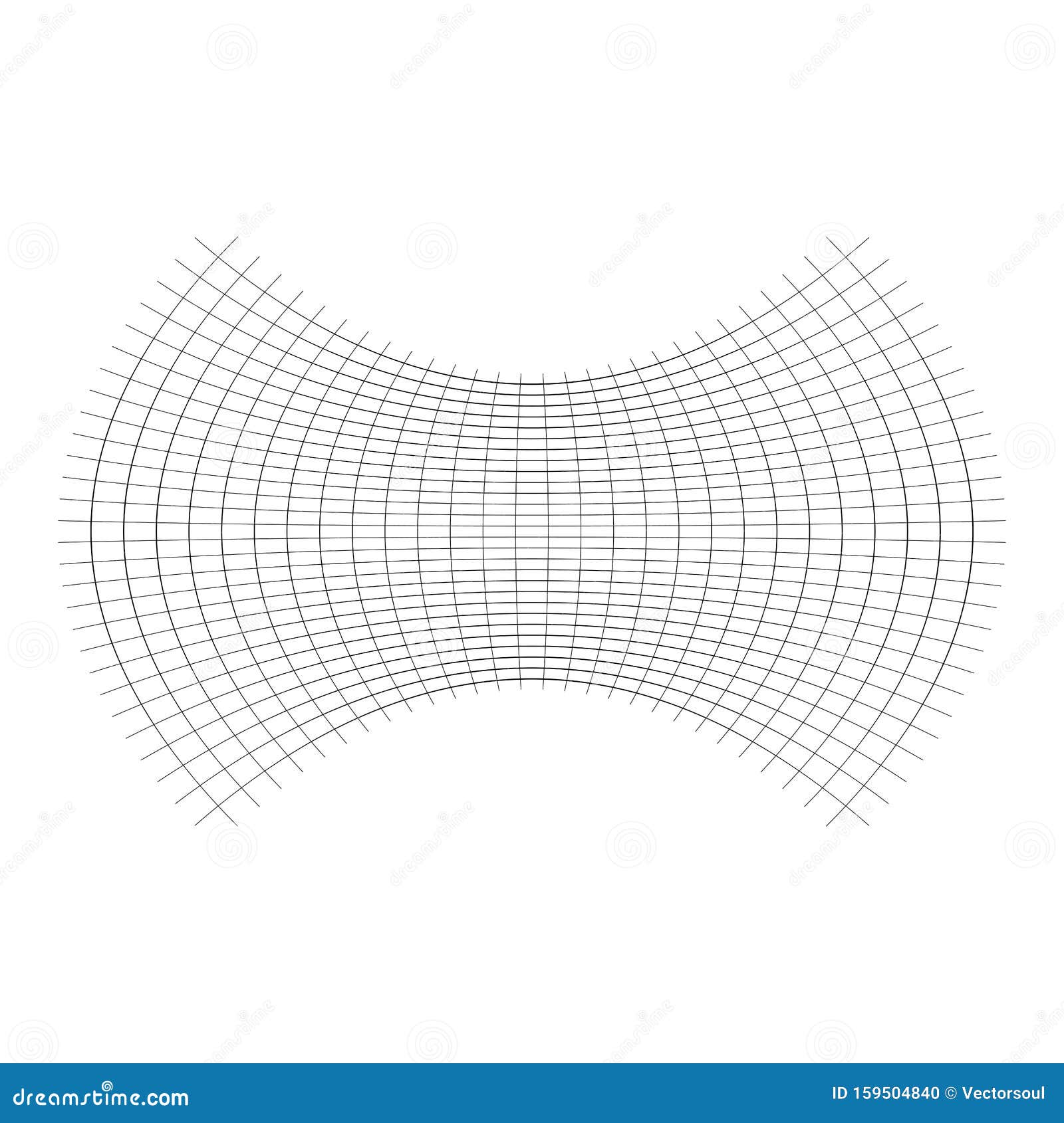 Geometric Shape with Oblate, Squeeze, Flattened Effect. Distorted ...