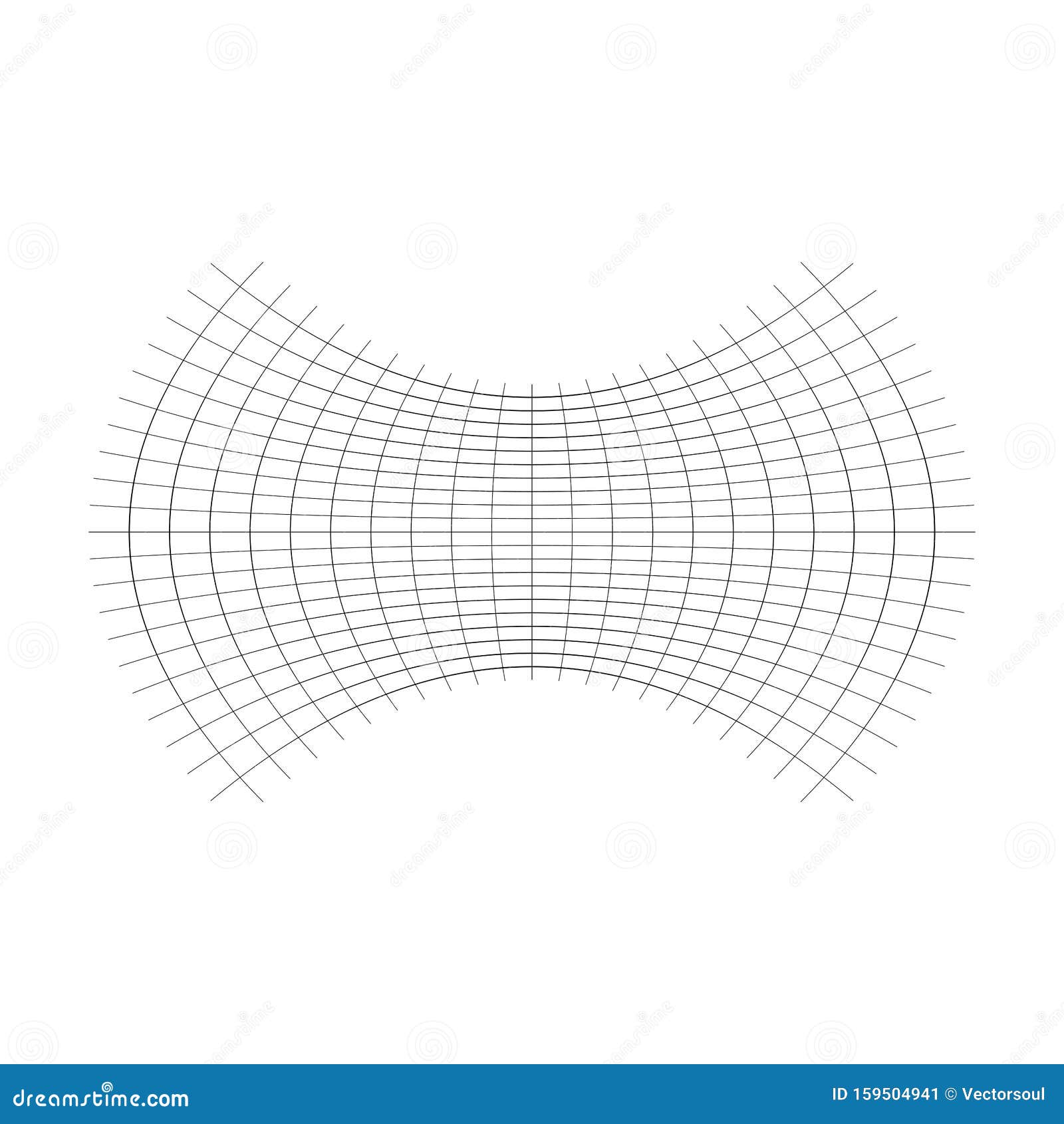 Geometric Shape with Oblate, Squeeze, Flattened Effect. Distorted ...