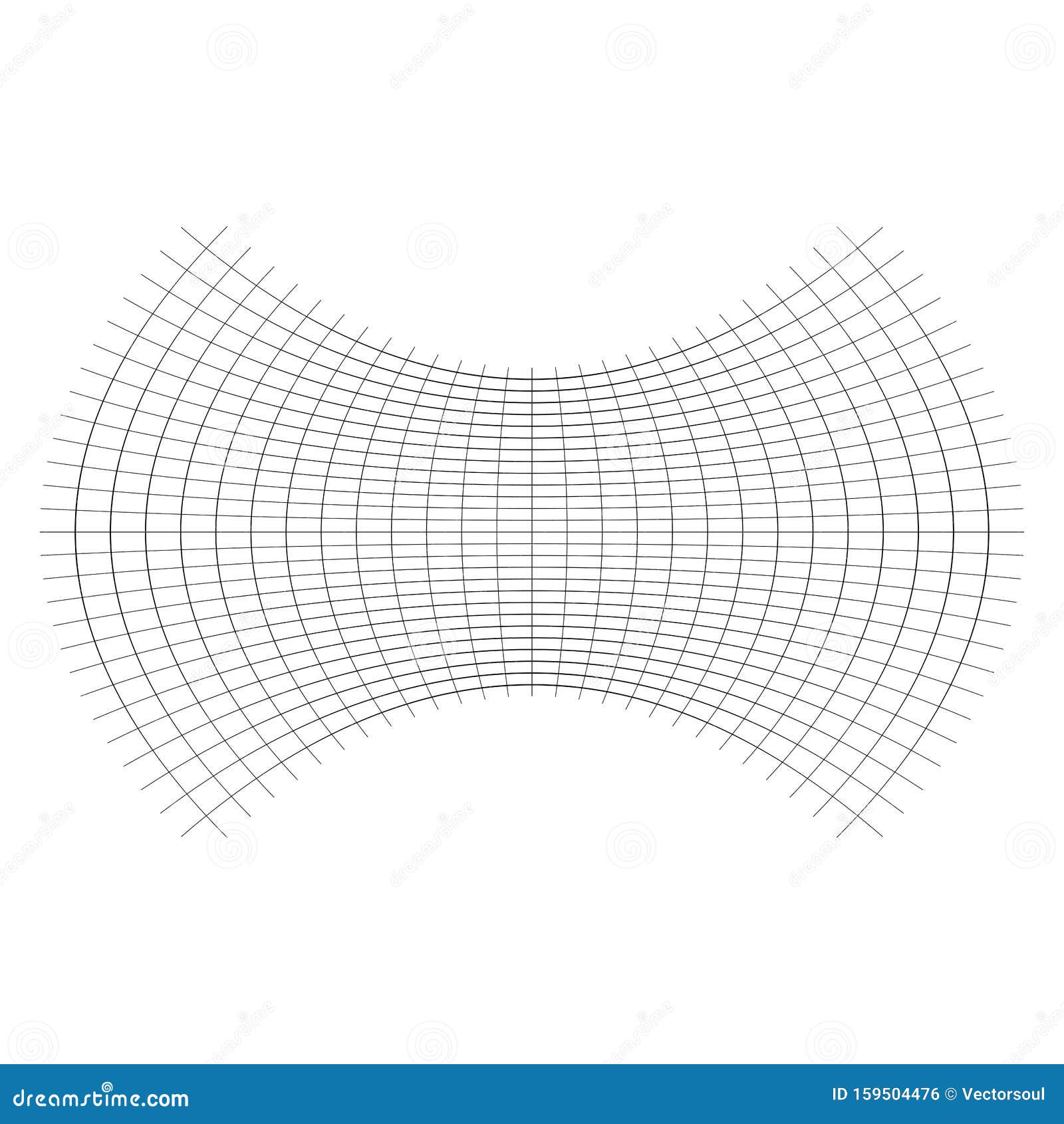 Geometric Shape with Oblate, Squeeze, Flattened Effect. Distorted ...