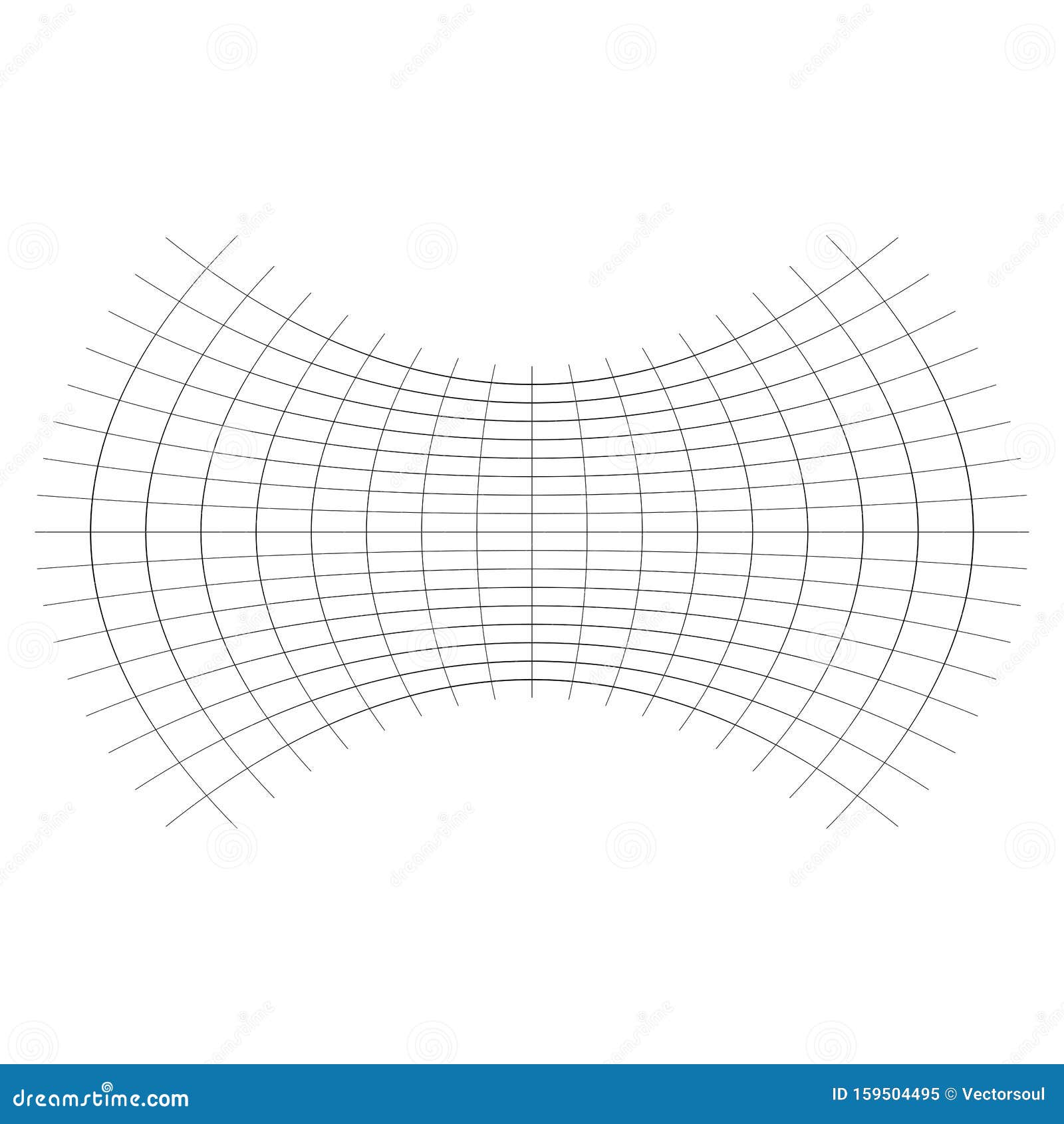 Geometric Shape with Oblate, Squeeze, Flattened Effect. Distorted ...