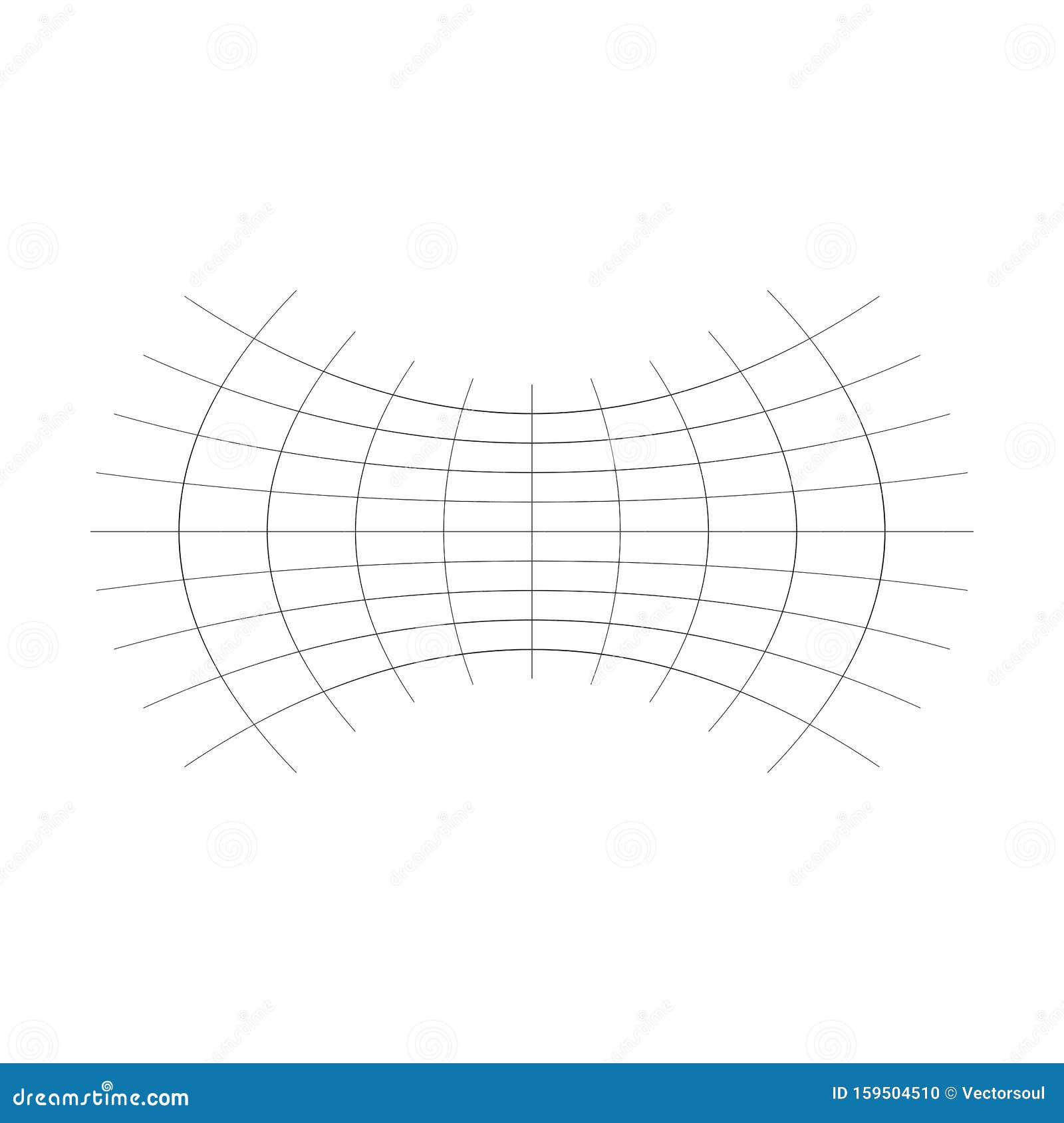 Geometric Shape with Oblate, Squeeze, Flattened Effect. Distorted ...