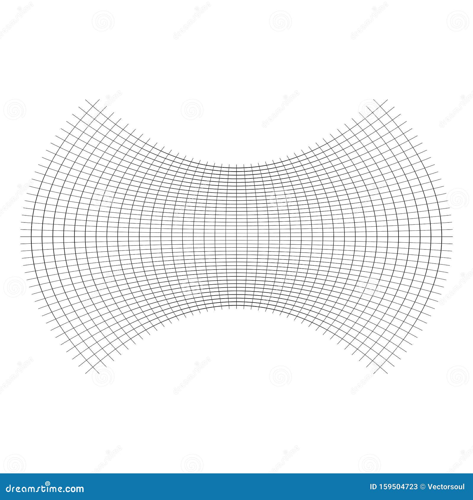 Geometric Shape with Oblate, Squeeze, Flattened Effect. Distorted ...