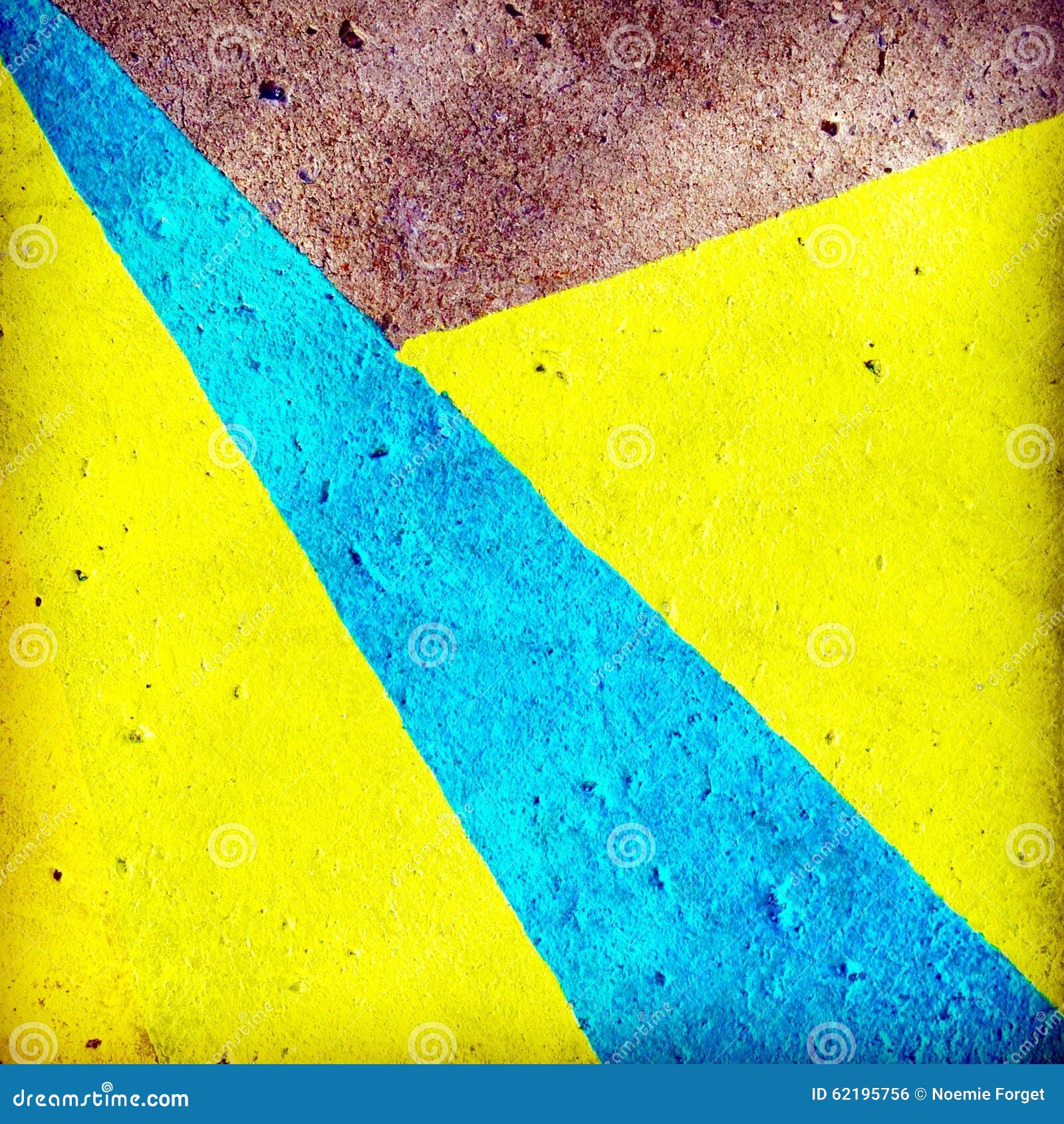 Geometric Shape Painted on the Ground Stock Photo - Image of hand ...