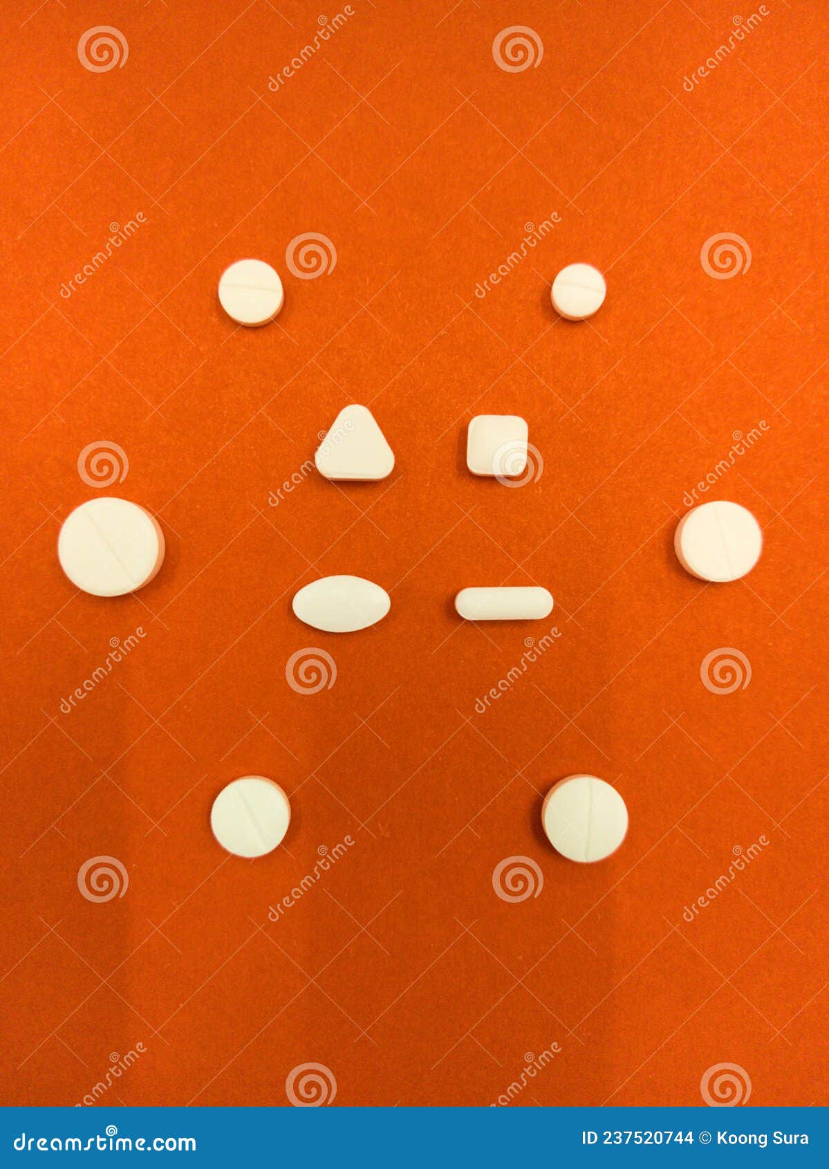 The Geometric Shape of the Pill on the Background. Stock Photo - Image ...