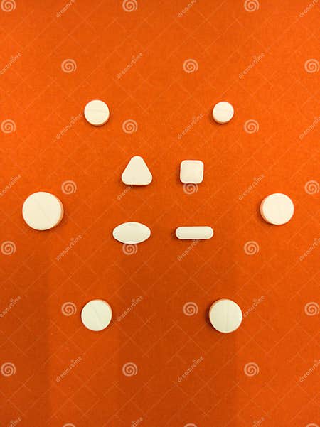 The Geometric Shape of the Pill on the Background. Stock Photo - Image ...