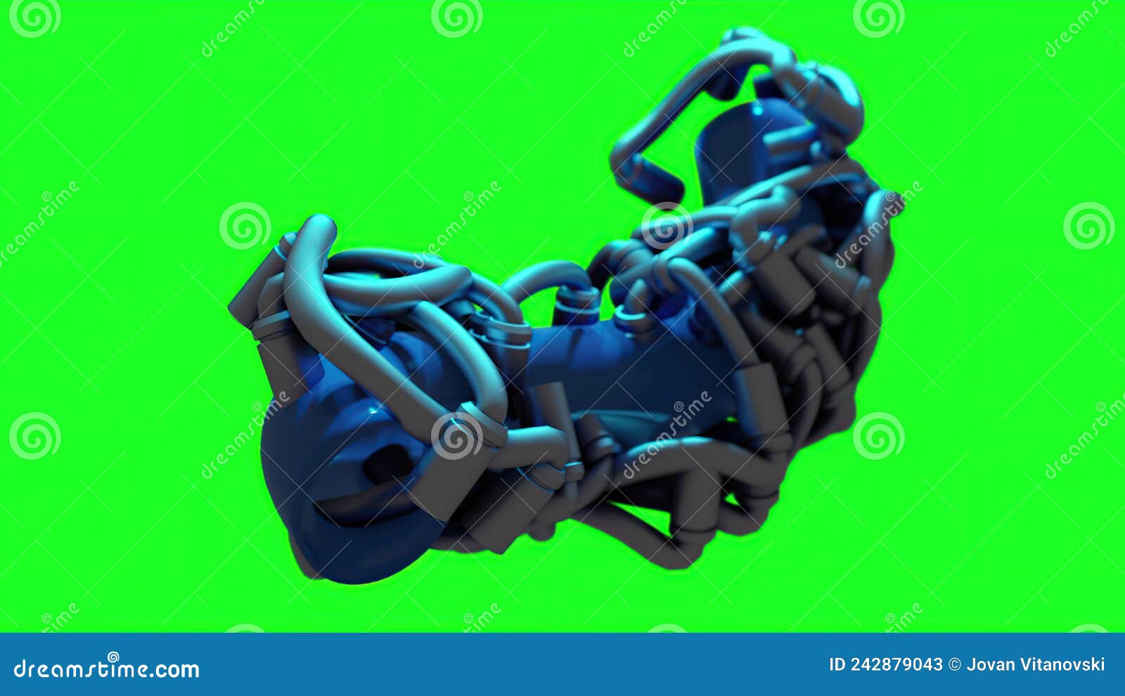 Geometric Shape with Pipe on Green Screen Stock Illustration ...