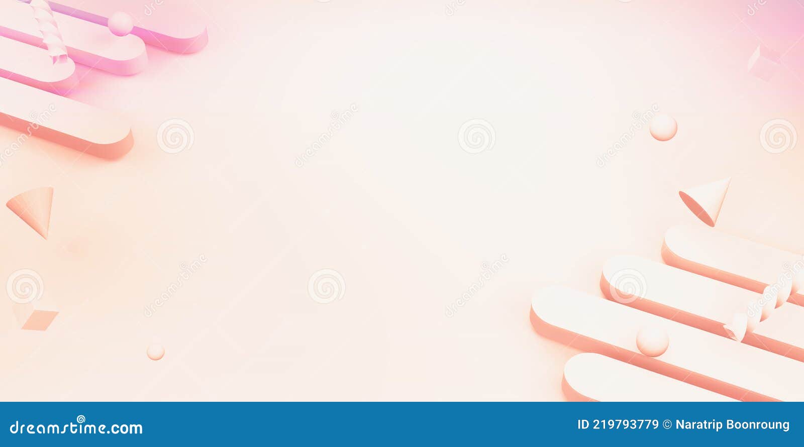 Geometric Shape Plastel Color Sweet Background 3d Illustration Stock ...